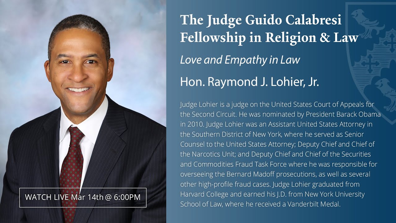 The Judge Guido Calabresi Fellowship in Religion & Law | March 14, 2021 ...
