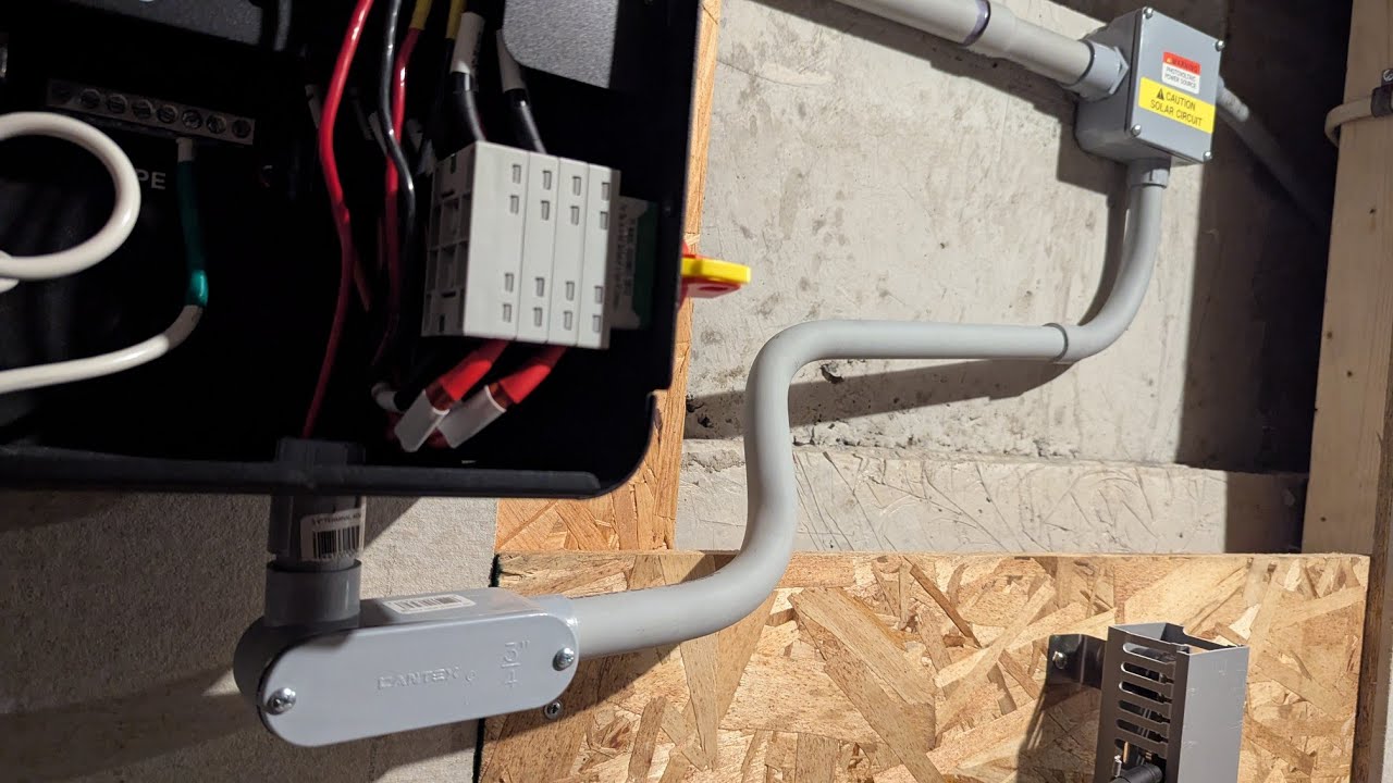 Heat Gun Conduit Shaping For EG4 12000XP Inverter Wiring - YouTube