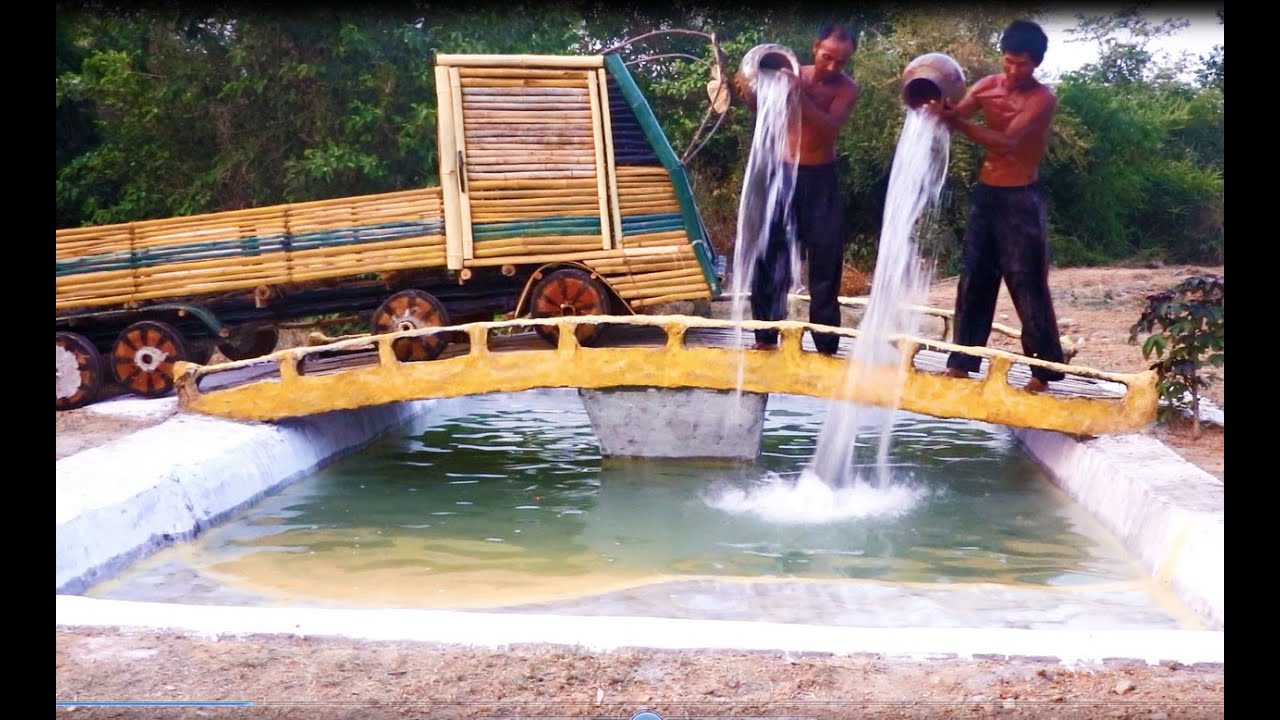 Build Most Beautiful Underground Swimming Pool And Beautiful Bamboo ...