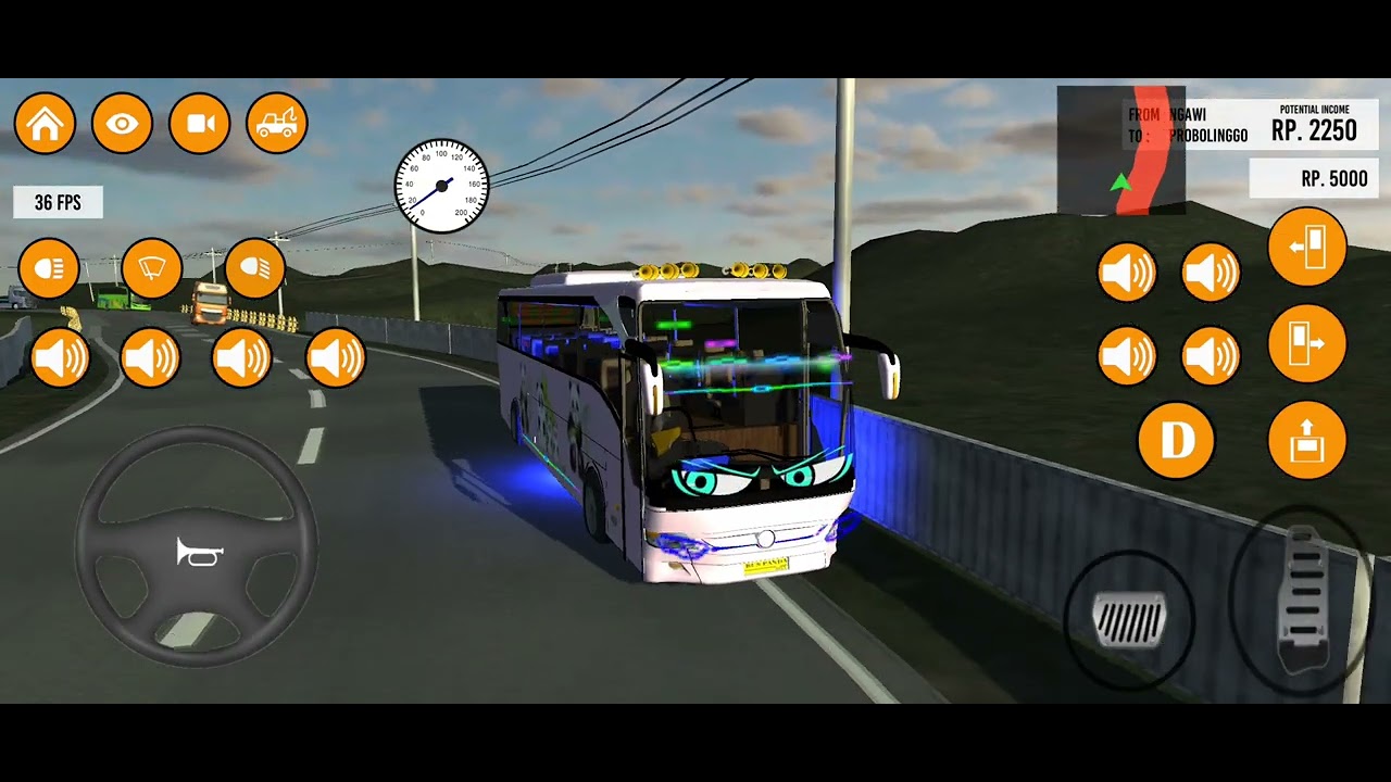 bus panda LED strobo mata - YouTube