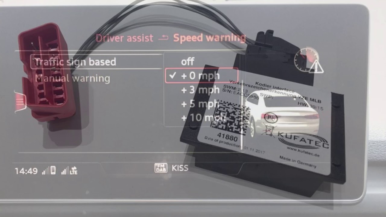 Audi B9 traffic sign coding VZE - YouTube