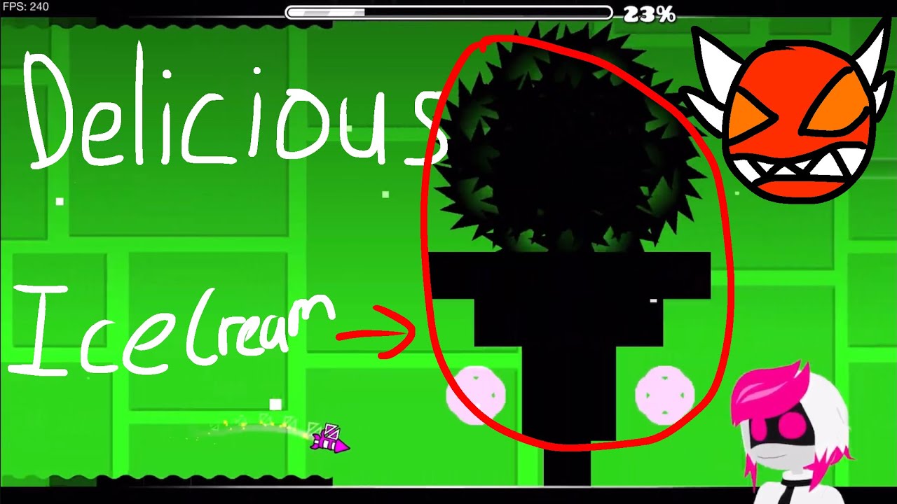 Geometry Dash: Ice Cream by Cyclic (Insane Demon) - YouTube