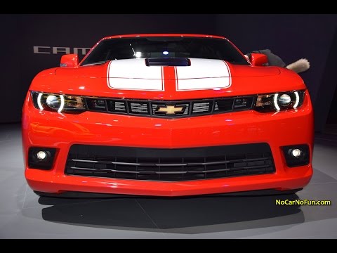 2015 Red Chevrolet Camaro White Stripes - 2015 Geneva Motor Show!
