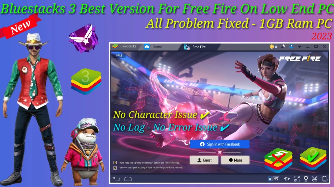 Bluestacks 3 Lite Version For Free Fire On Low End PC | 1/2GB Ram Low ...