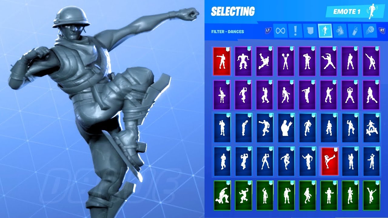 🔥 Fortnite Plastic Patroller Gray Outfit Showcase with All Dances ...