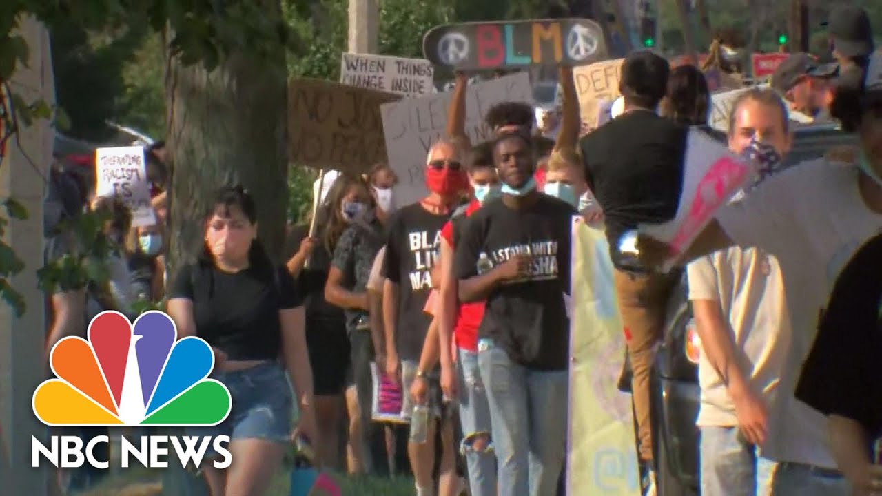 Protesters March Through Kenosha, Wis., After A Week Marked By Violence ...