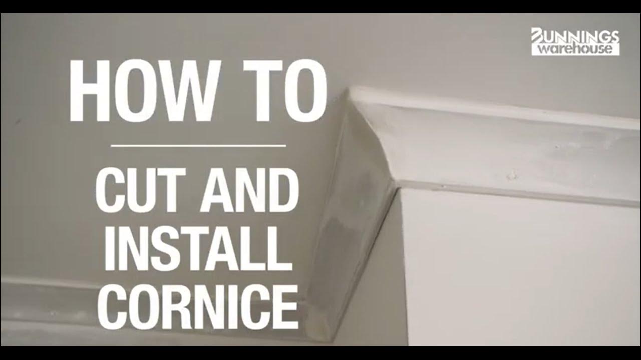 How to cut and install cornice - Bunnings Warehouse - YouTube