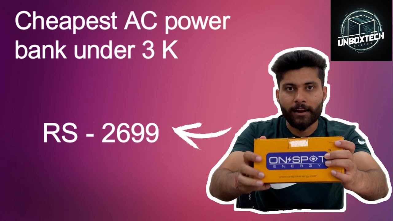 Best AC Power Bank under 3K from Onspot Energy - YouTube