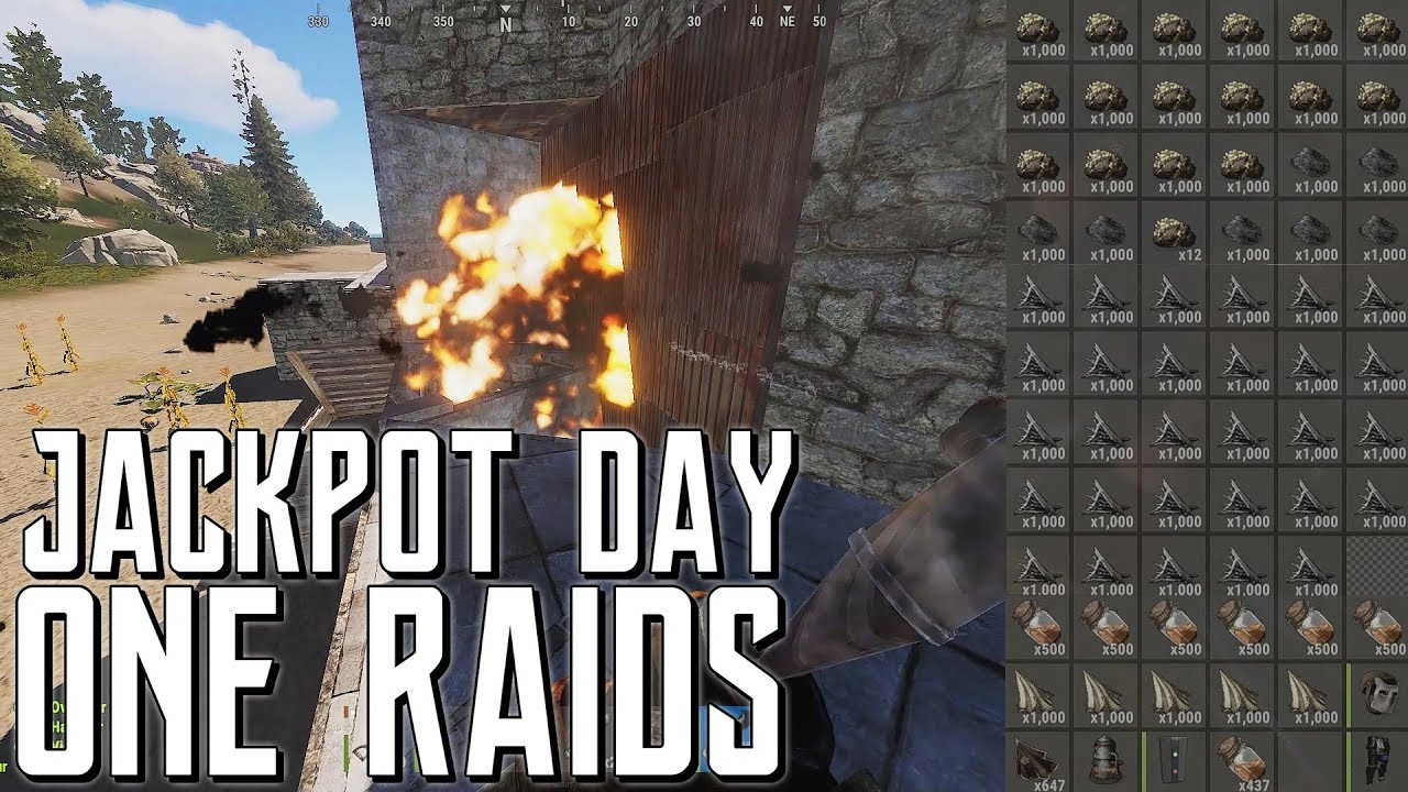 JACKPOT Wipeday Raids & JUICY Counter Raid // Rust Part 1 - YouTube