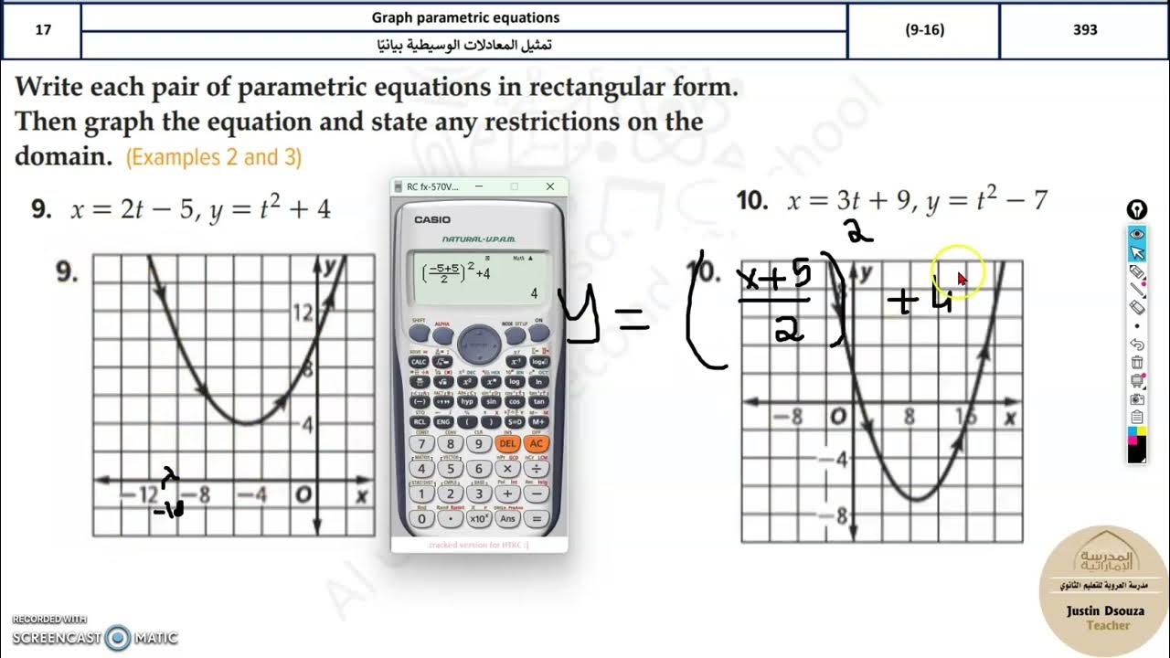 G11adv 17 Graph Parametric Equations Youtube