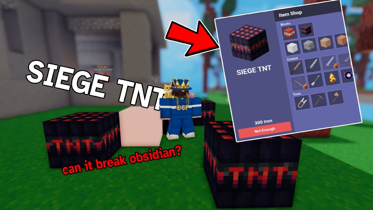 New SIEGE TNT Is SO OP In Roblox BedWars (Roblox) - YouTube