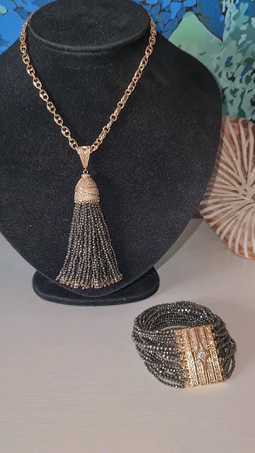 Комплект украшений из пирита #jwellery #handmade #украшенияручнойработы ...