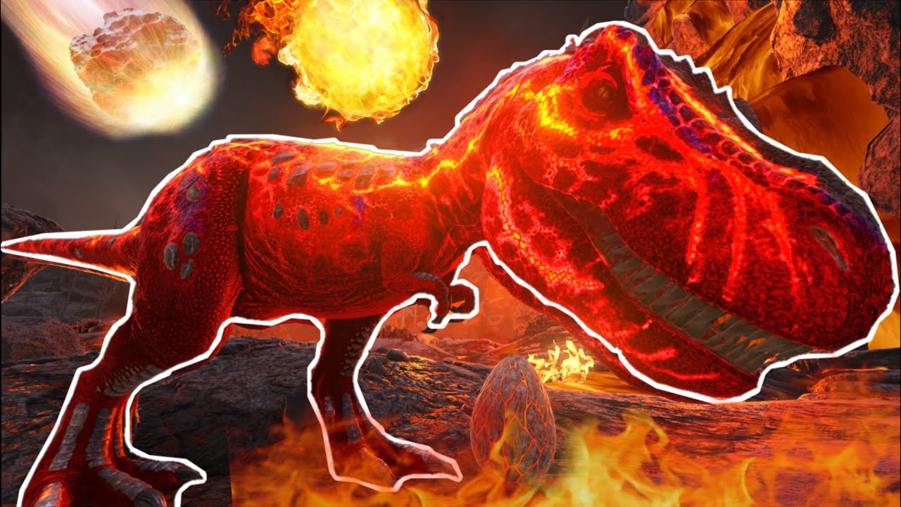ARK GENESIS - ENFRENTEI O MAGMASAUR PARA SALVAR O MEU FILHO REX DE LAVA ...