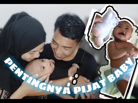 PIJAT BAYI !!! Baby Adit senang di pijat bidan cantik, alhasil tidurnya nyenyak guys