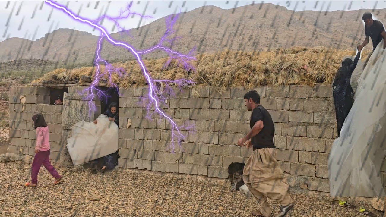 Nomadic life on a rainy day| ⛈️ Nomads' struggle for survival and a ...