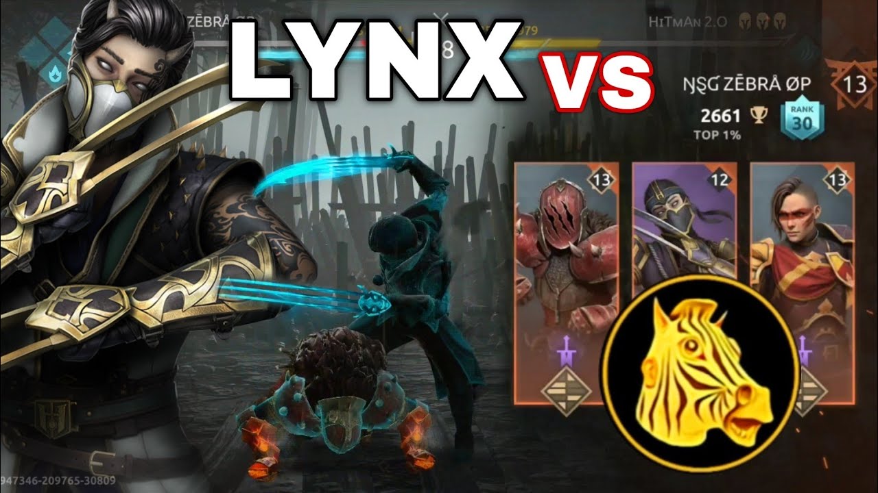 LYNX 1v3 against Zebra, lynx showed him he wasn't G..🤣 |shadow fight 4 ...
