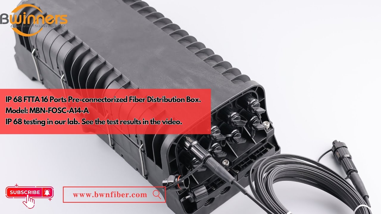 IP 68 FTTA 16 Ports Pre connectorized Fiber Distribution Box IP68 Test ...