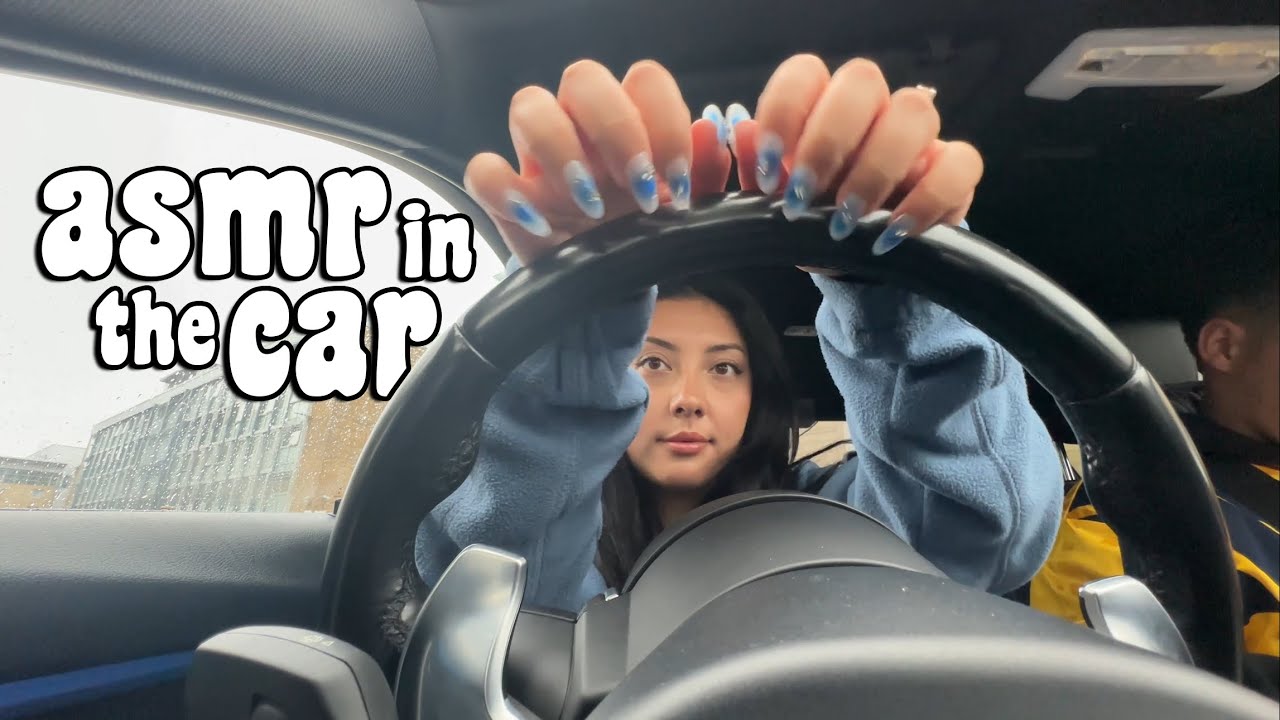 ASMR in the car (tapping and scratching) - YouTube