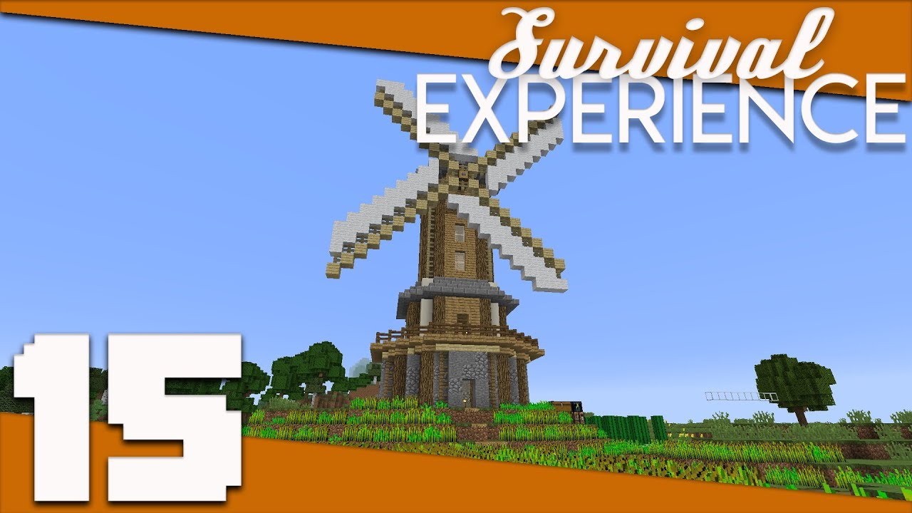 Minecraft: Survival Experience - 015 - Giant Windmill & Wheat Field ...