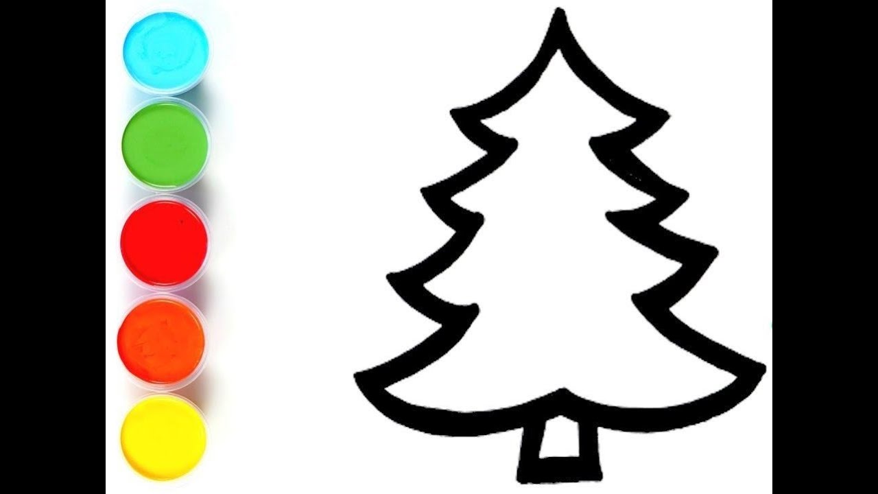 Christmas Drawing, Painting and Coloring for Kids & Toddle| How to draw ...