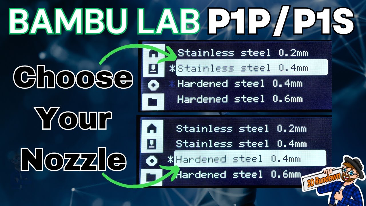 How to select your Nozzle Type in Bambu Lab P1P/P1S Firmware. 3D ...