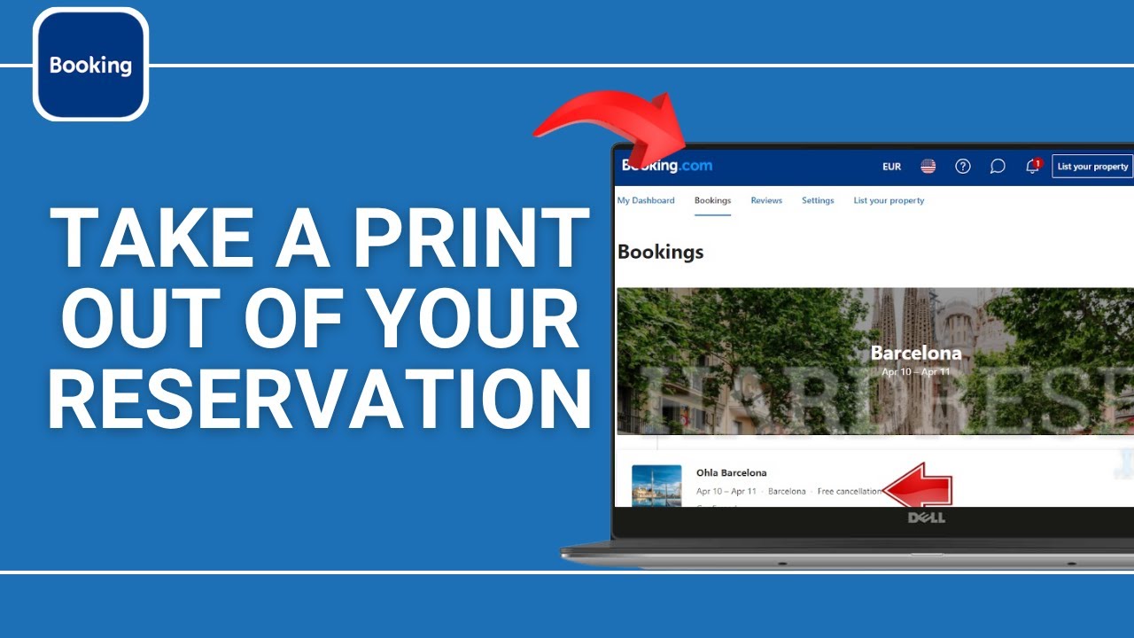 How to Take a Print Out of your Reservation on Booking.com - YouTube