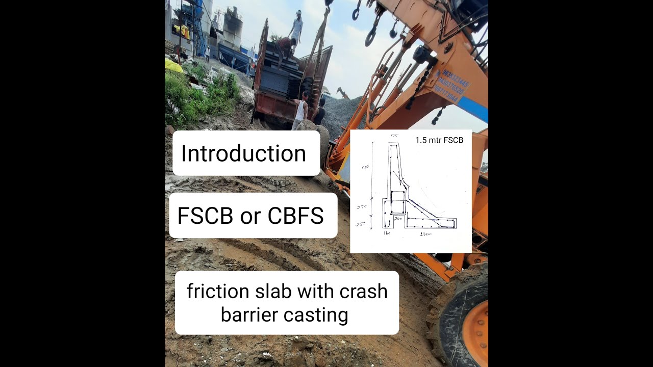 #FSCB #CBFS Friction slab with crash barrier casting - YouTube