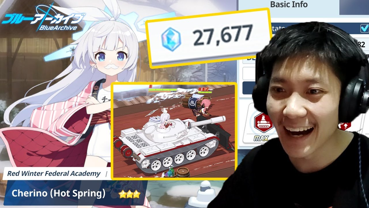 GACHA ALLOUT CHERINO HOT SPRING! BISA SUMMON TANK! - Blue Archive ...