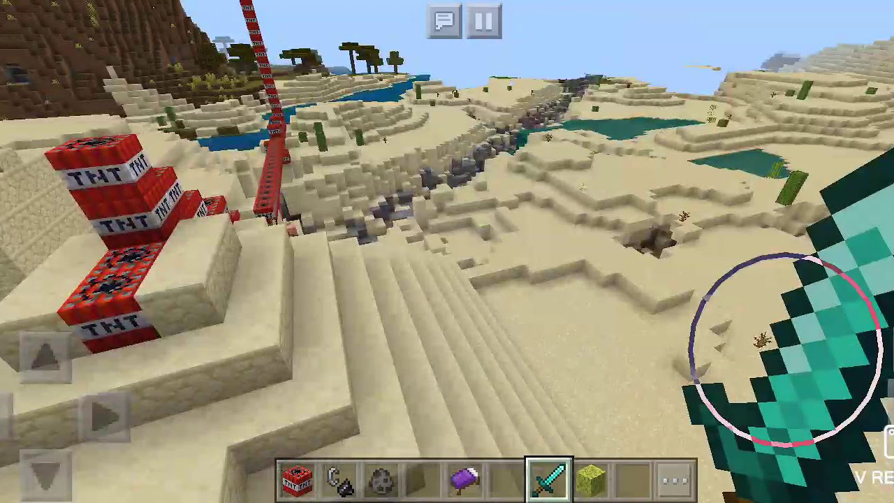 Blasting TNT's in desert temple in Minecraft - YouTube