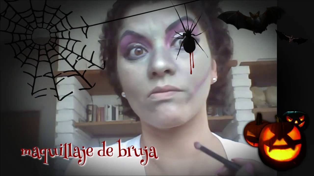 Maquillaje de bruja paso a paso, fácil y rápido Makeup of witch step-by ...