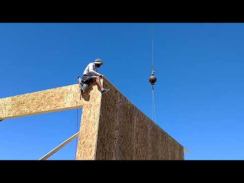 Framing - The 2 pieces of the Right Side Wall - Sept. 6th, 2023 - YouTube