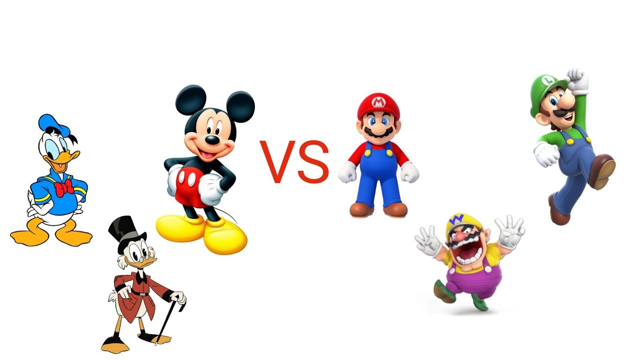 mugen mickey mouse/Donald duck/scrooge mcduck vs Mario/Luigi/Wario ...