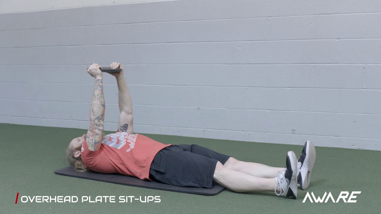 Overhead Plate Sit-Ups - YouTube