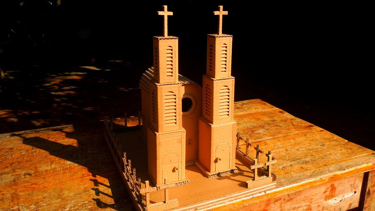How To Make a Simple Catholic Church from Cardboard - YouTube