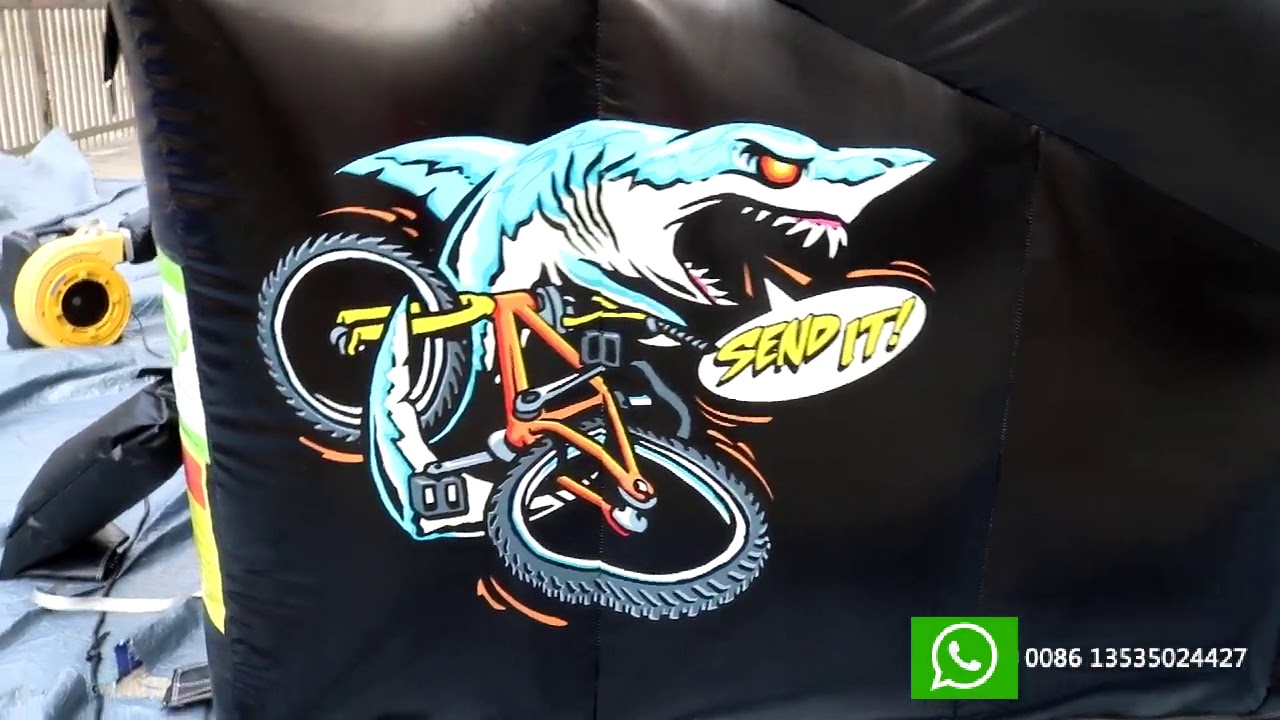 SEND IT!!! BMX BIKE JUMP AIRBAG INFLATABLE MOUNTAIN BIKING DIRT JUMP ...