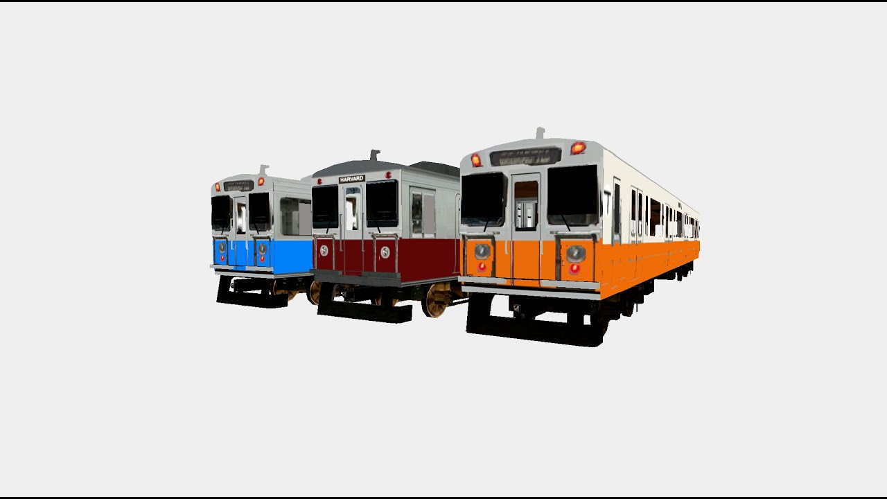 Boston MBTA subway cars on Open Rails - YouTube
