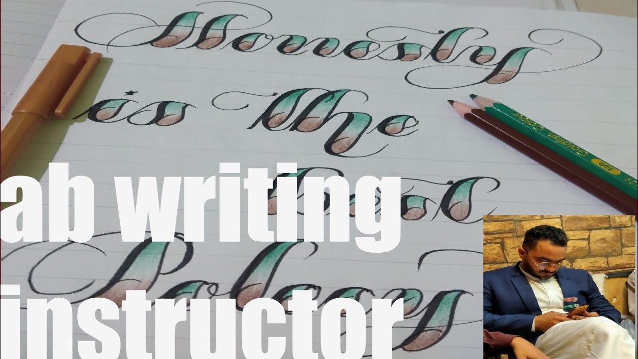 Antic calligraphy.....how to write calligraphy handwriting.!!!! - YouTube