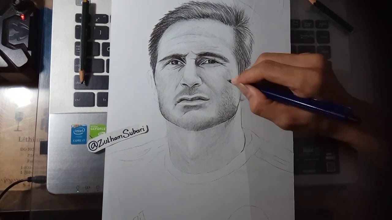 Lampard - Speed Drawing - YouTube