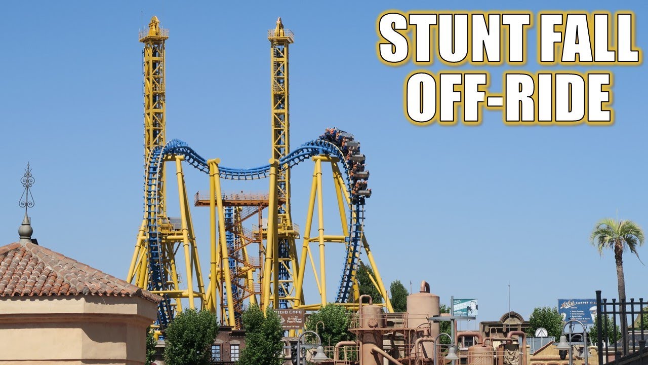 Stunt Fall Off-Ride Footage, Parque Warner Madrid Vekoma Giant Inverted ...