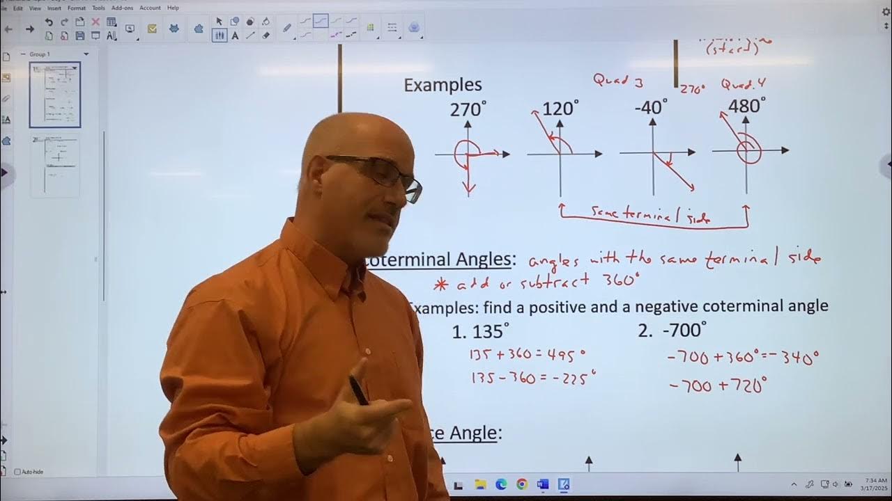 Alg 2 Topic 7-2 Intro to Trig on the Coordinate Plane - YouTube
