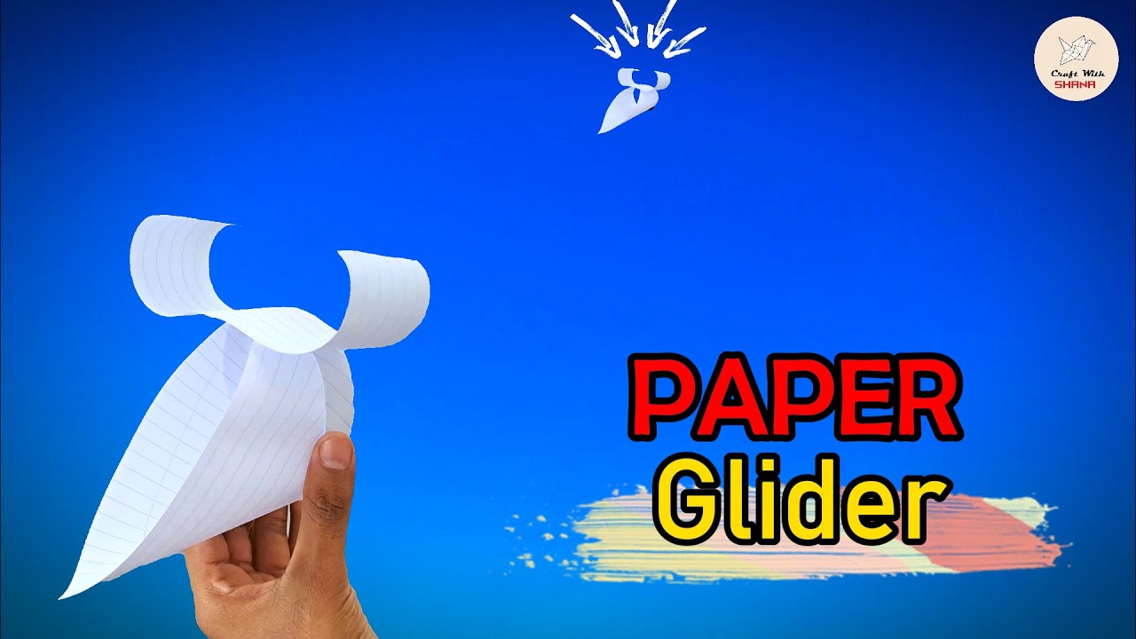 How to Make a Notebook Paper Glider, Best Paper Plane, Paper Flying Toy ...