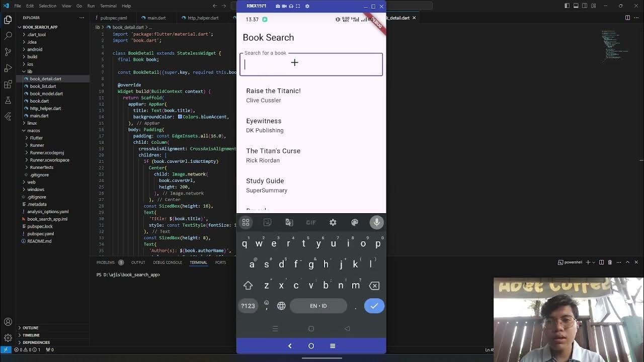 UAS Praktikum Pemrograman Mobile Book Search App With API - YouTube
