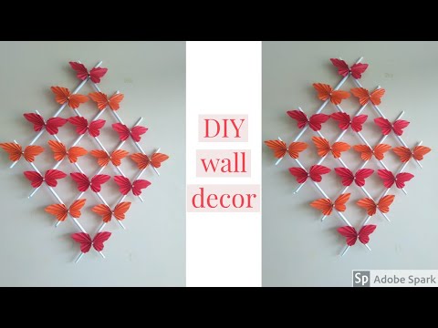 Paper Butterfly Wall Hanging - DIY Easy Hanging Paper Butterfly - Wall ...