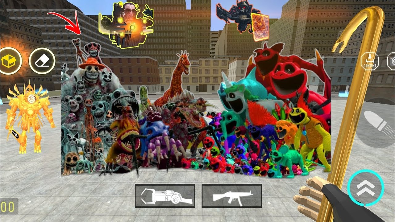 Nextbots in playground new animal zoochosis huggy wuggy playtime mecha ...