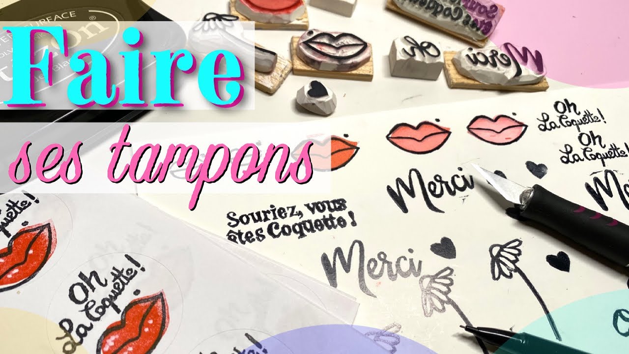 🔴Venez on fait des tampons personnalisés... avec une gomme - YouTube