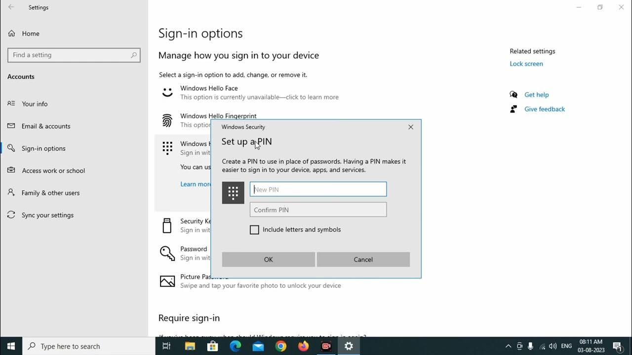 How to Set PIN On Lock Screen on Windows 10 | Set PIN In Leptop and ...