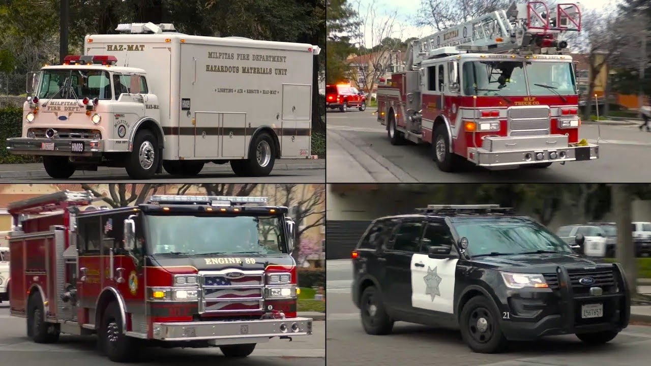 *RARE/OLD* Milpitas Fire Dept. Hazmat 89 & Engine 89 Responding + Units ...