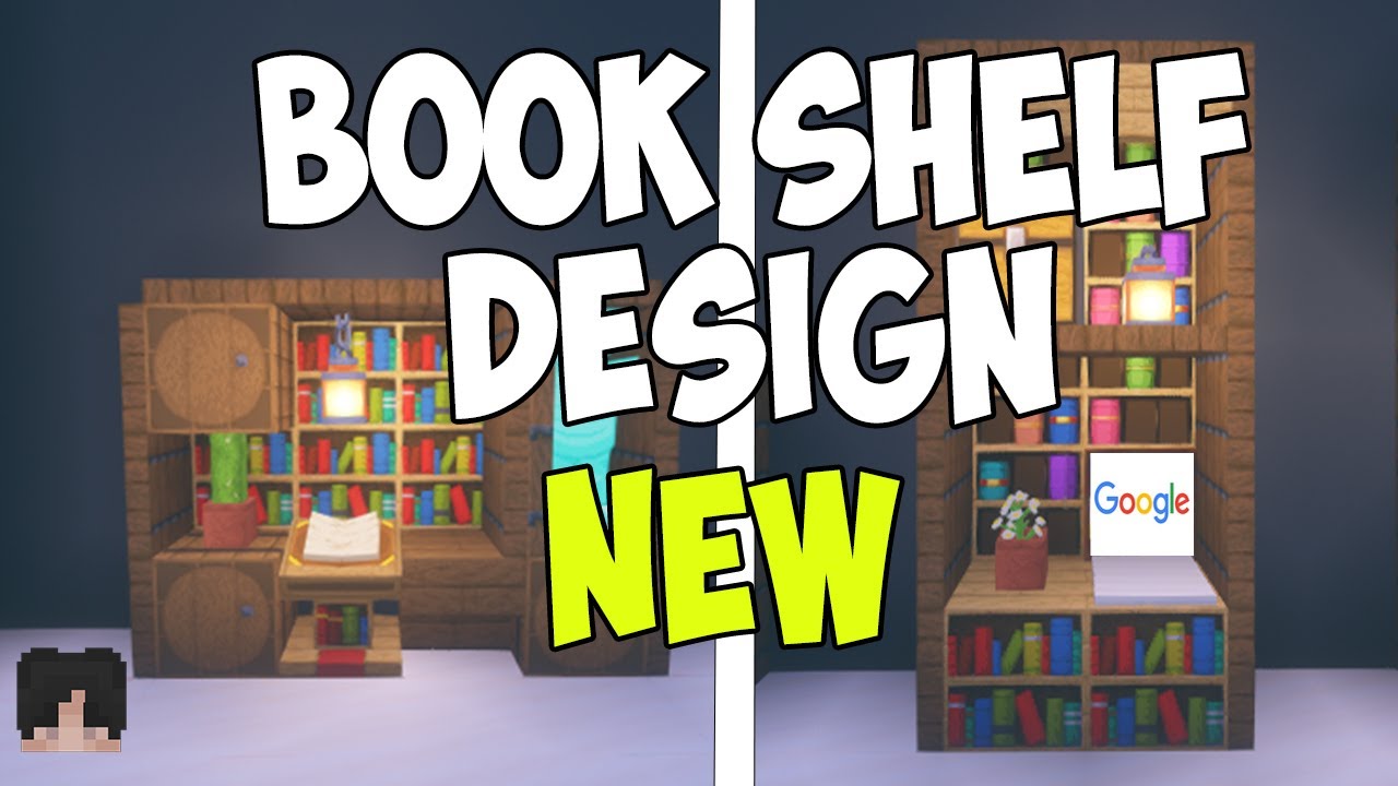 Minecraft | 10+ Book Shelf Ideas! & Builds Hacks - YouTube