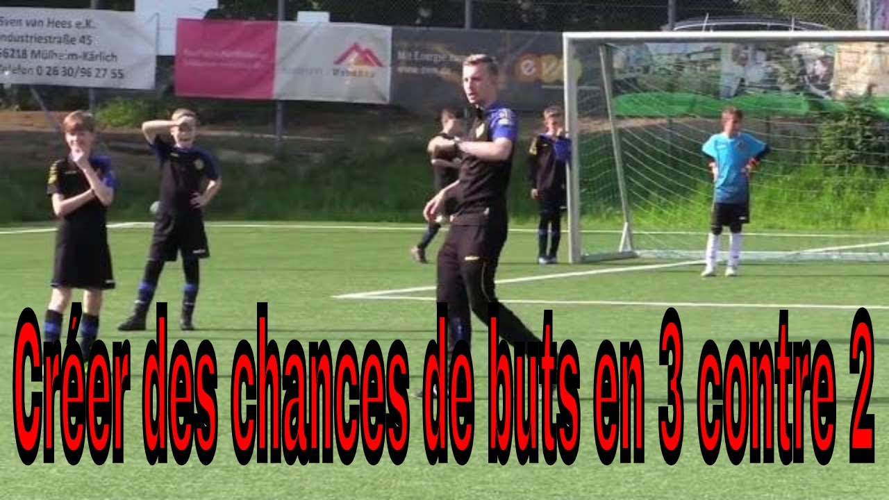 how do 3 vs 2 soccer exercices - YouTube
