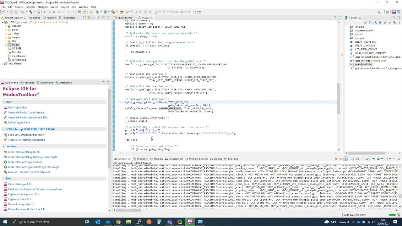Peripheral register debugging on PSoC6 (CY8CPROTO-062-4343W) and ...